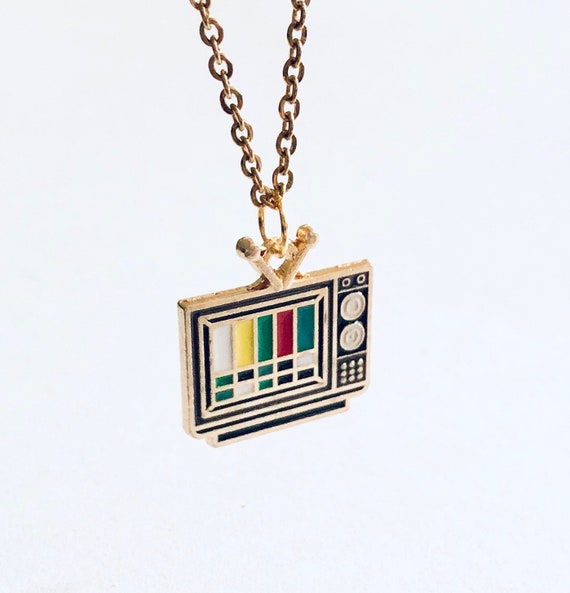 Retro TV Necklace Old Fashioned Vintage Style Television - Etsy