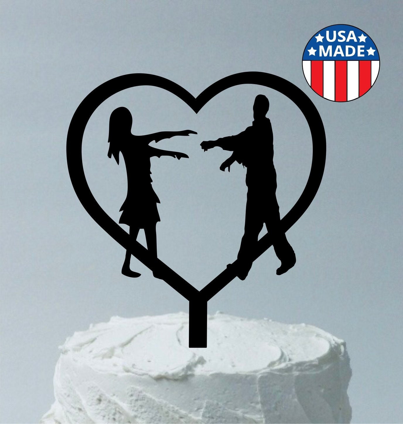 MADE In USA Zombies Wedding Cake Topper Zombie Cake Topper | Etsy