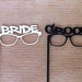 Thick ACRYLIC PHOTOBOOTH PROPS Bride and Groom Glasses Strong and ...
