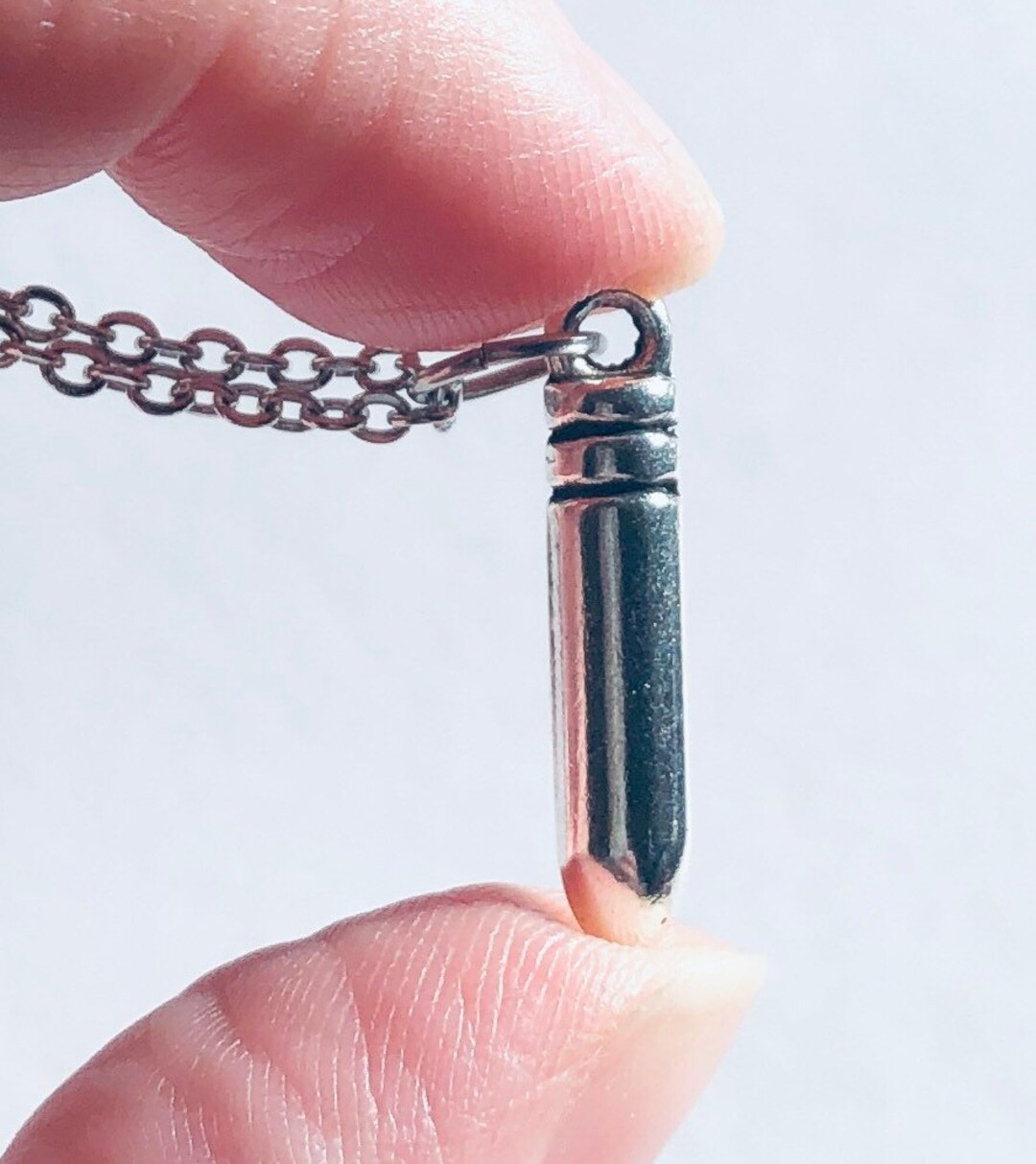 Silver Bullet Necklace Warewolf Necklace Stainless Steel - Etsy