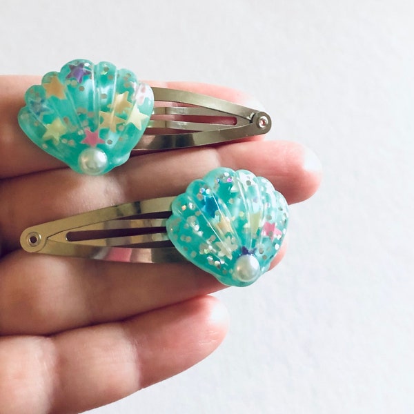 Sea Shell Hair Clips - Etsy