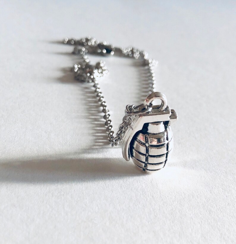 Silver Grenade Necklace Tha Bomb Necklace Stainless Steel - Etsy