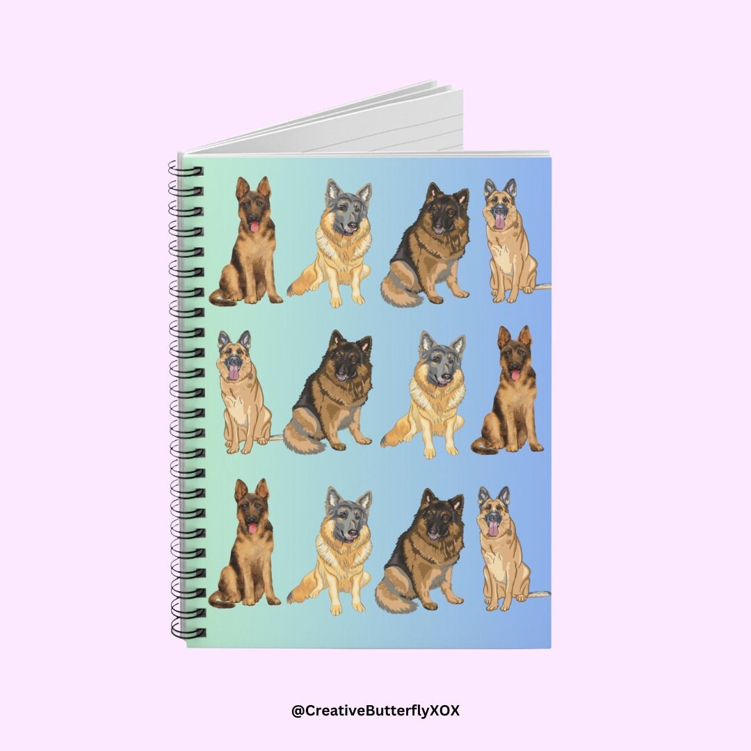 German Shepherd Notebook, Dog Note Book, German Shepherd Journal ...