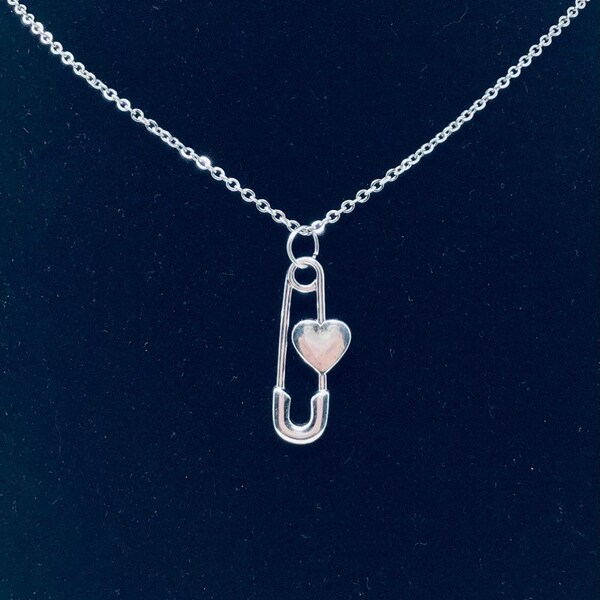 Heart Safety Pin - Etsy