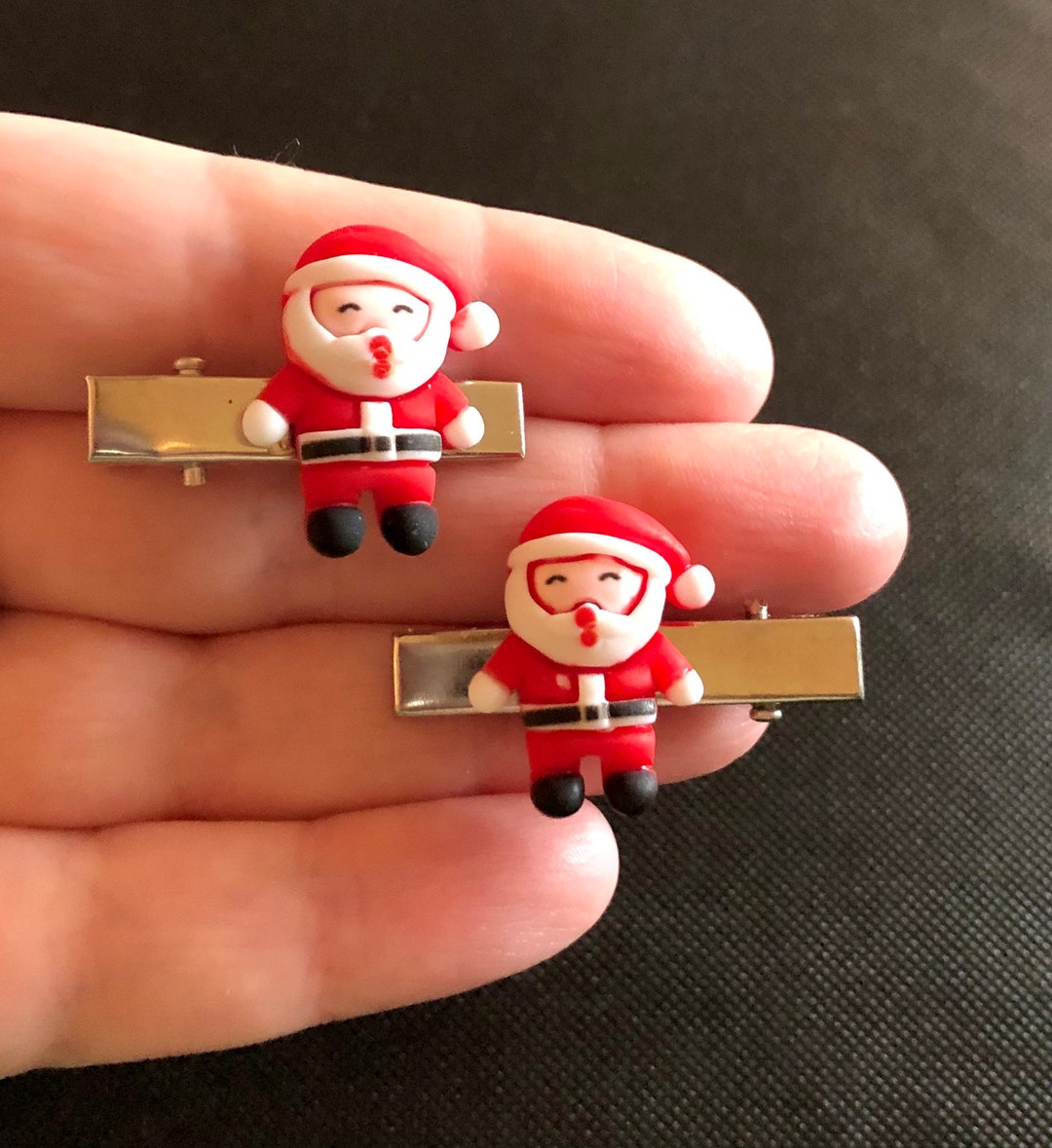 Mini Santa Claus Hair Clips, Santa Hair Clips, Xmas Cute Hair Clips ...