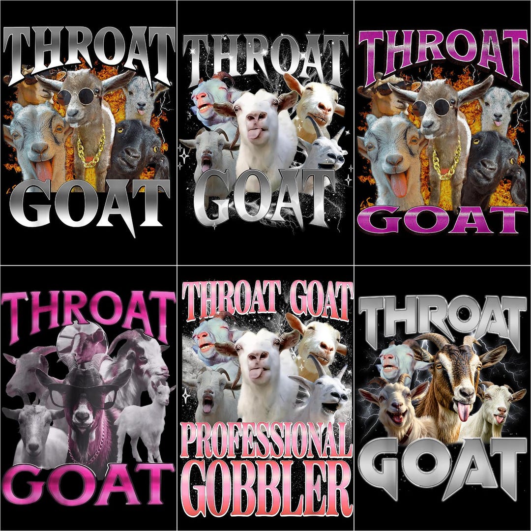 Throat Goat T-shirt .PNG – Funny & Bold Digital Design for T-shirts ...