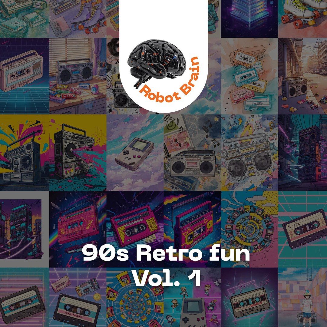 Digital Color 90s Retro Design Bundle PNG Custom Apparel and DIY ...
