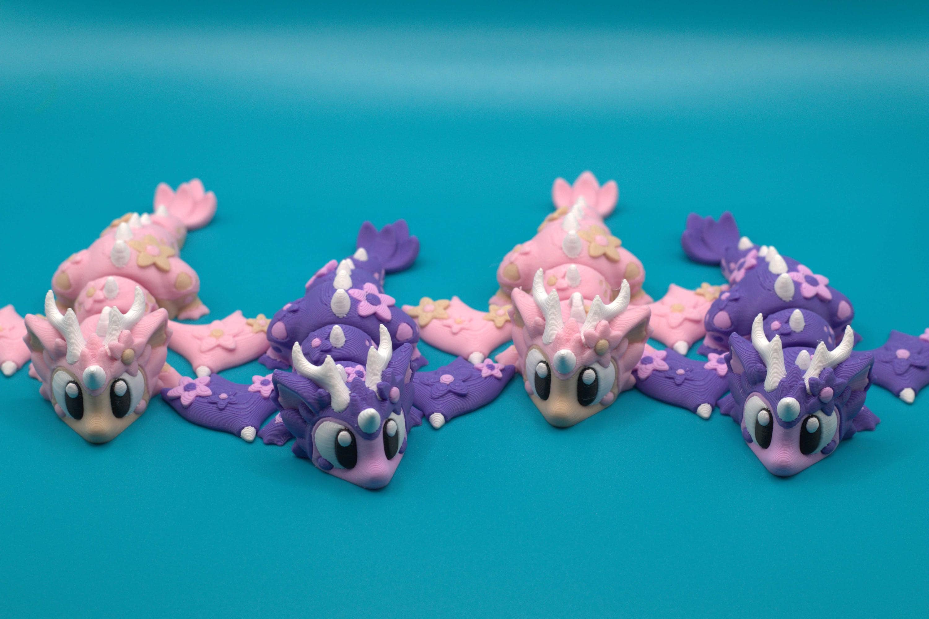 Blossom Dragon, Flower Dragon, 3D Printed Decor, PLA Dragon Figurine ...