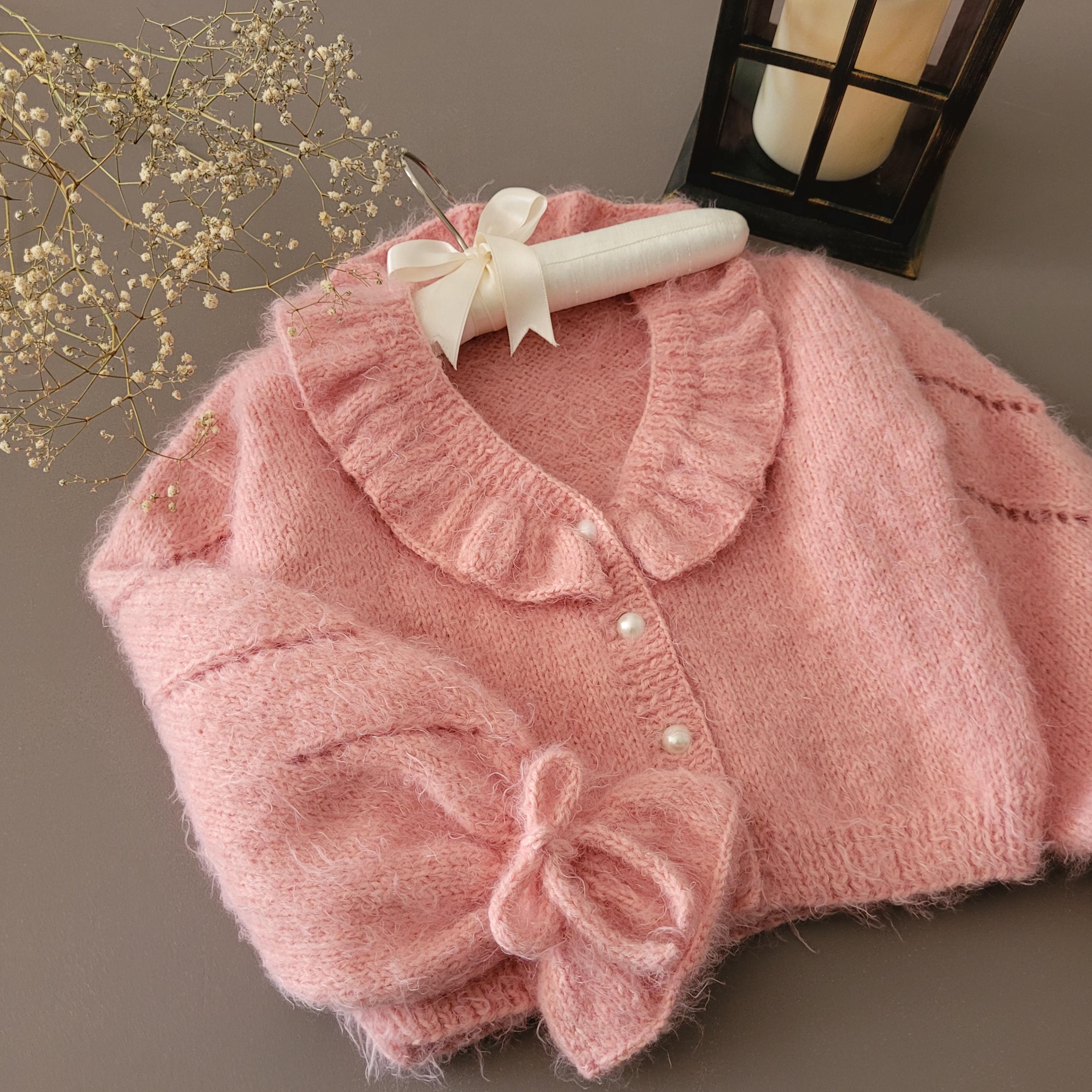 Handmade Baby Cardigan, Soft Knit Baby Sweater, Baby Cardigan, Vintage ...