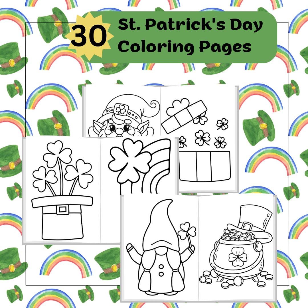 Printable St. Patrick’s Day Coloring Pages – Fun & Festive Holiday ...