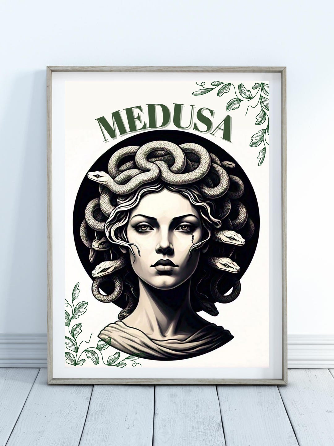 Greek Goddess Medusa Art Work Entryway Art, Greek Mythology Print ...