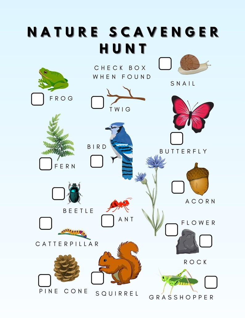 Nature Scavenger Hunt - Etsy