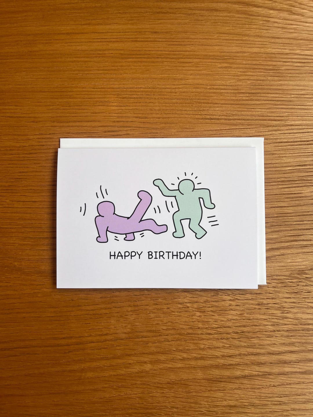 Keith Haring Inspired Birthday Card - Etsy