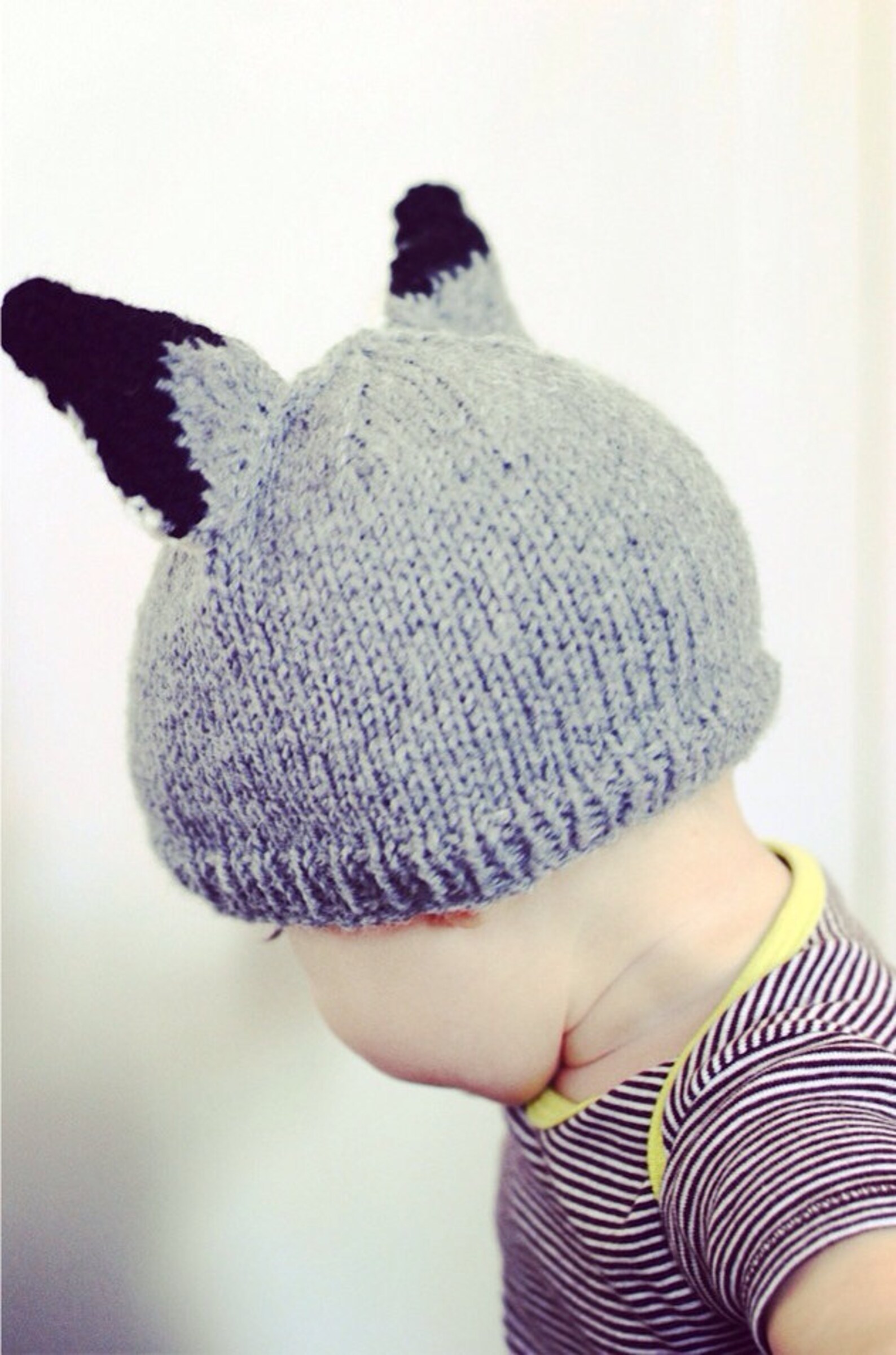 Baby Wolf Hat Knitting Pattern PDF Instant Download Kids Knit Hat - Etsy