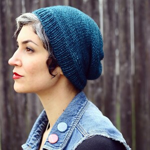 Linen Stitch Family Hat KNITTING PATTERN PDF Slouch Hat Unisex Adult ...