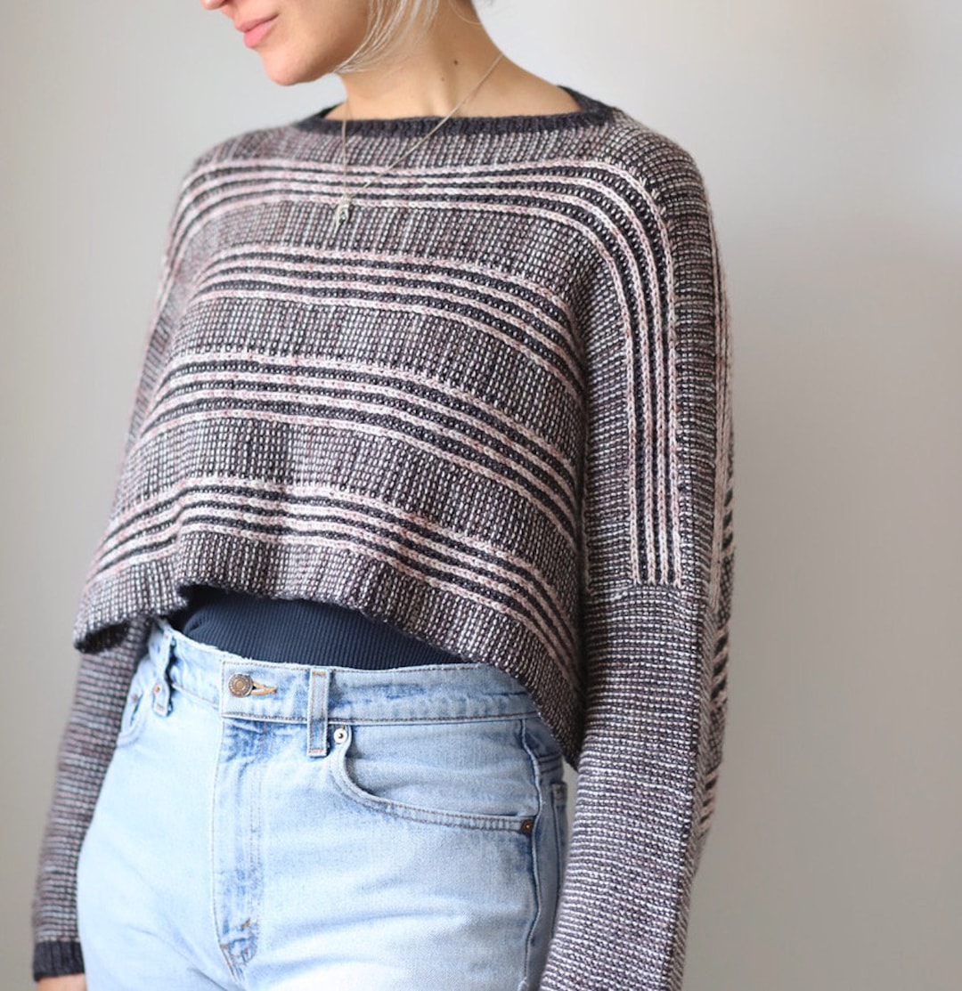 Railroad Pullover Brioche Knitting Pattern PDF - Etsy