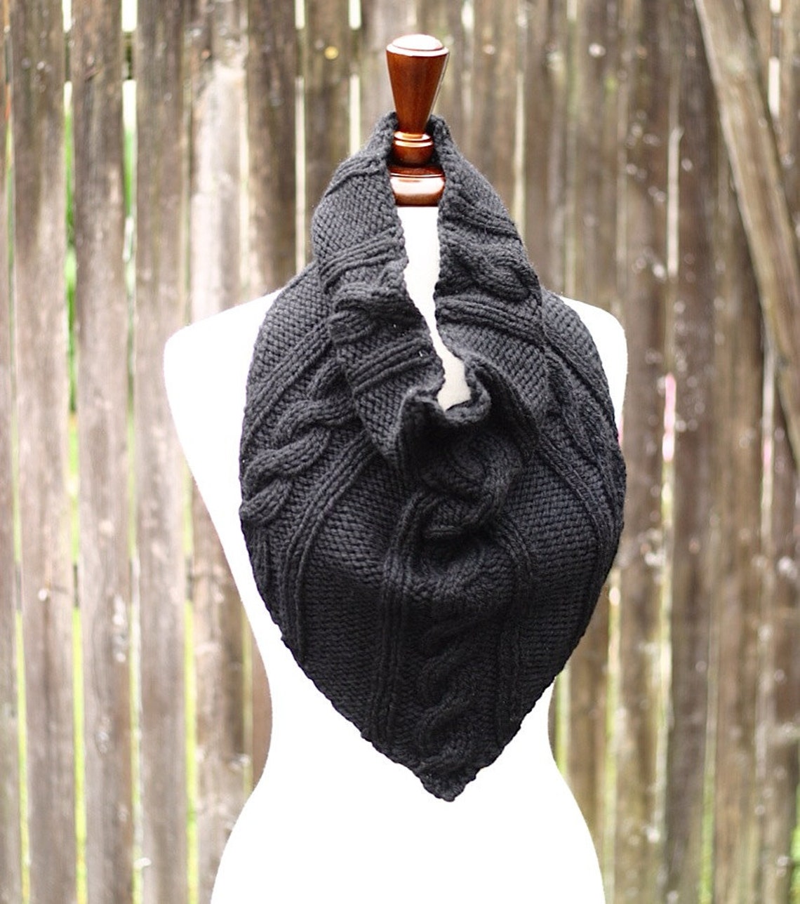 Cabled Bandana Cowl Knitting Pattern PDF Instant Download - Etsy