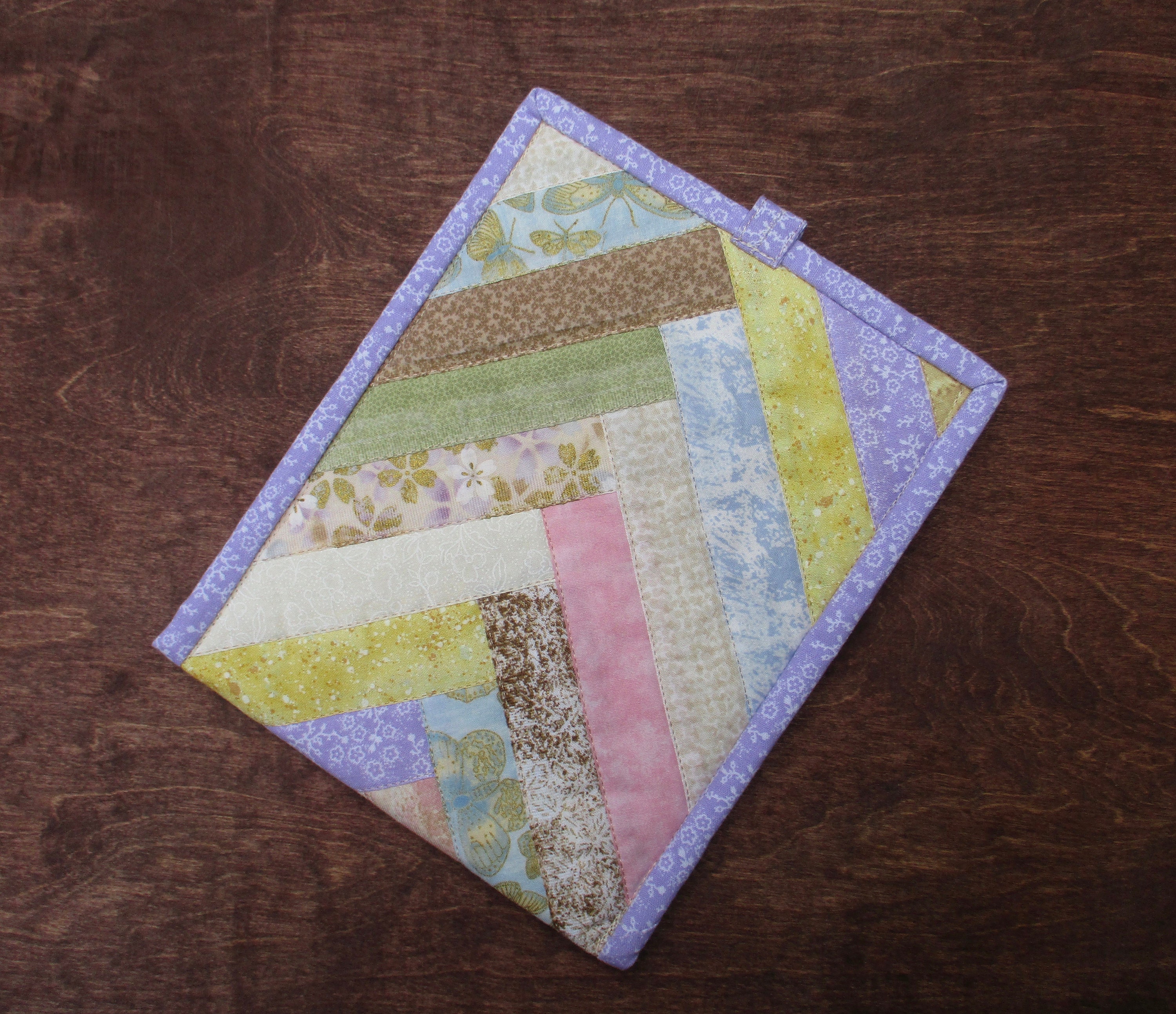 Quilted Fabric Case for Small Electronic Device "pastel Selvedges" 6 ...