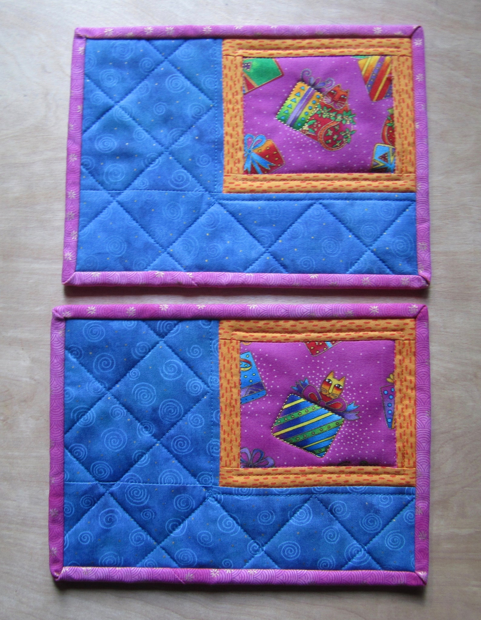 Quilted Mug Rug cute Kittens and Fancy Gifts Small - Etsy