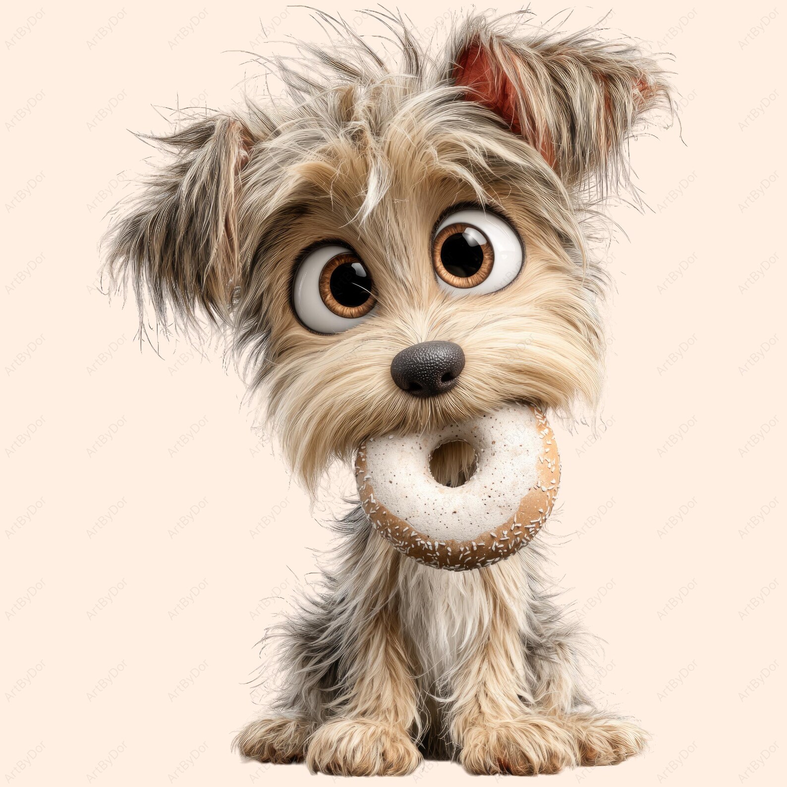 Yorkie Clipart – Yorkshire Terrier Puppies, 30 PNG, Cartoon Dog ...