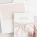 Natalie Ribbon Wedding Invitation Deposit Script Invite, Modern, Blush ...