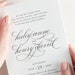 Haley Letterpress Wedding Invitations Sample Custom - Etsy
