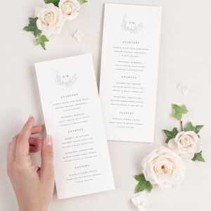 Emily Dinner Menus Wedding Menus Event Menus - Etsy Canada
