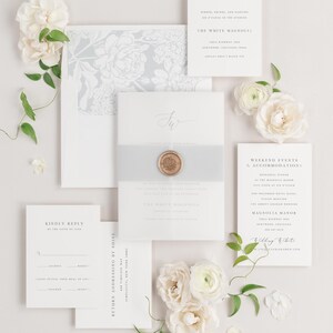 Sloan Wedding Invitations - Sample - Monogram Invite, Timeless, Classic ...