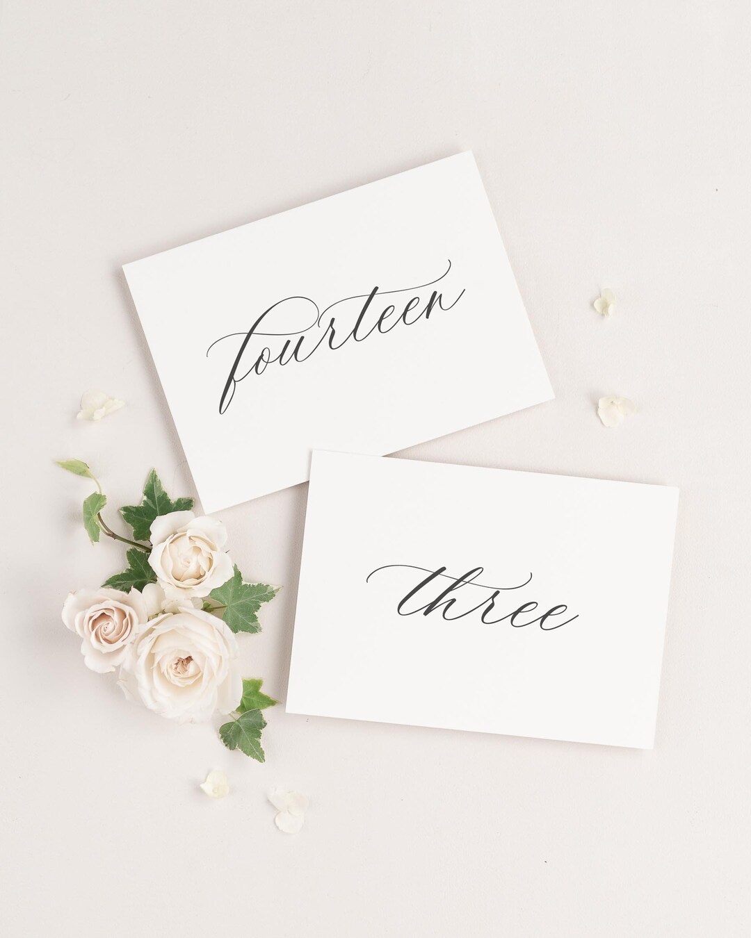 Hazel Script Wedding Table Numbers - 5x7" - Etsy