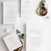 Zoey Letterpress Wedding Invitations: Classic Script, Large Names - Etsy