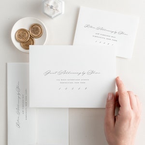 Phoebe Letterpress Wedding Invitations - Deposit - Script Invite ...