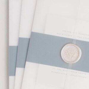 Nadia Wedding Invitations Sample: Script Calligraphy, Ribbon & Styling ...