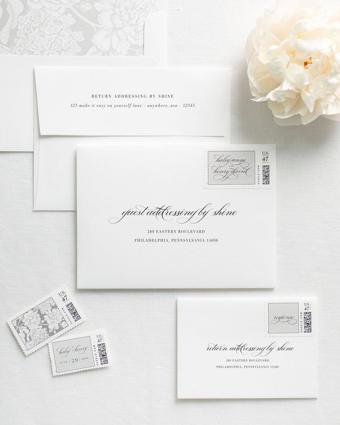 Haley Letterpress Wedding Invitations Deposit - Etsy