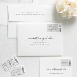 Haley Letterpress Wedding Invitations Deposit - Etsy