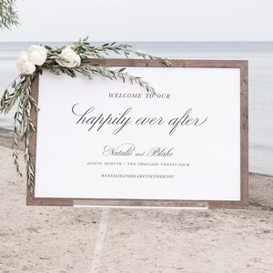 Classic Script Wedding Welcome Sign - 20x30" or 24x36" - Etsy