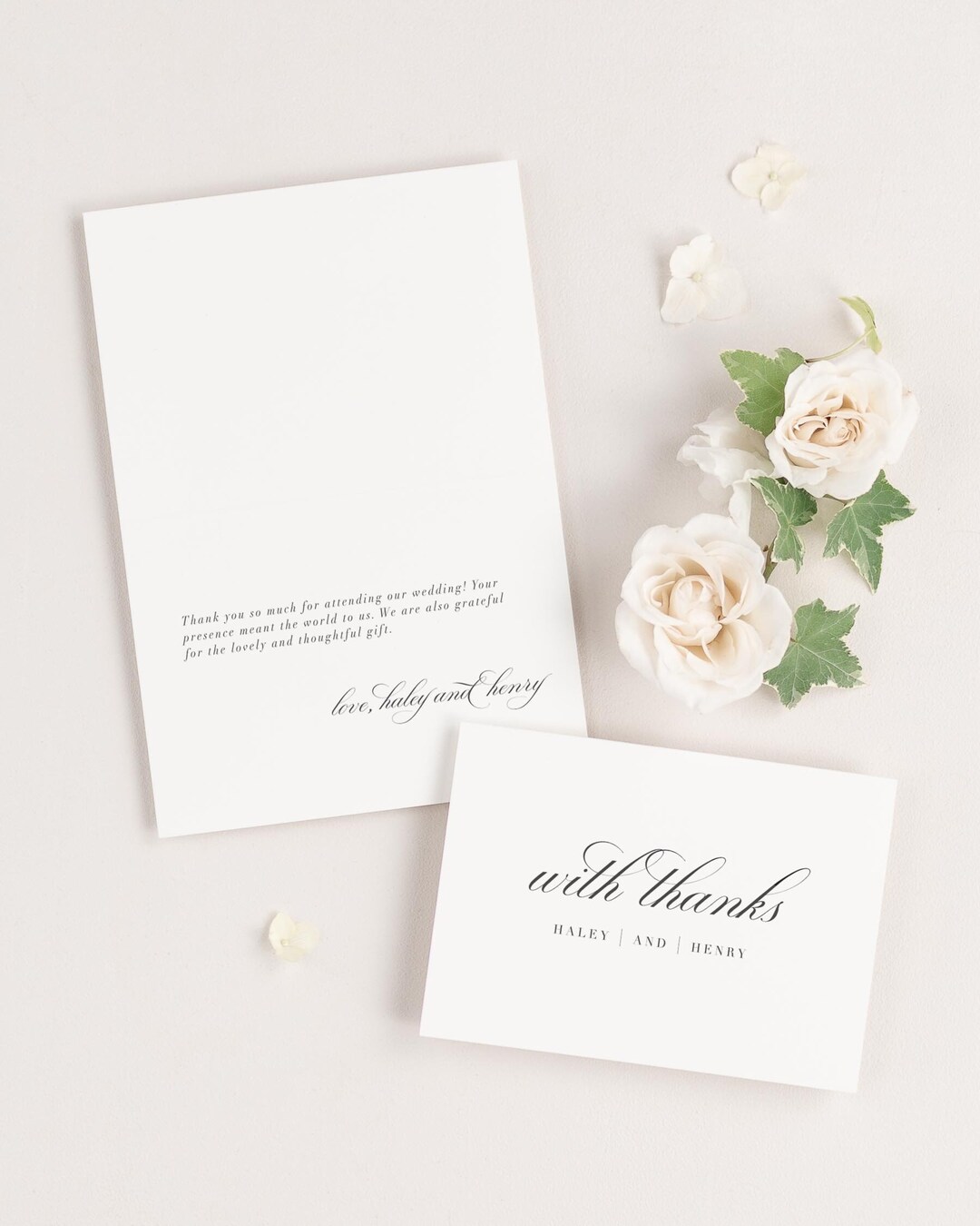 Haley Wedding Thank You Cards - Wedding Thank You Notes - Wedding Thank ...