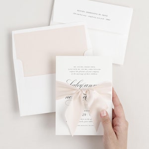 Haley Wedding Invitations - Sample - Script Invite, Calligraphy ...