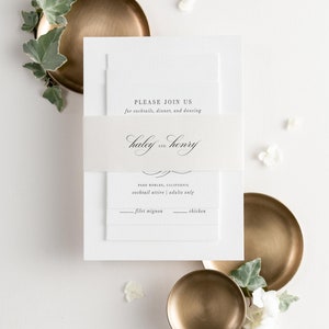 Haley Letterpress Wedding Invitations - Deposit - Etsy