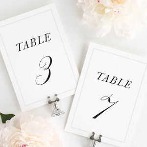 Simply Classic Table Numbers 4x6 - Etsy