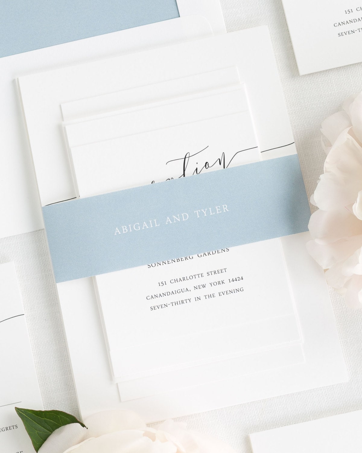 Romantic Calligraphy Wedding Invitations Sample - Etsy