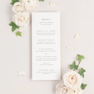 Poppy Dinner Menus - Wedding Menus - Event Menus - Etsy