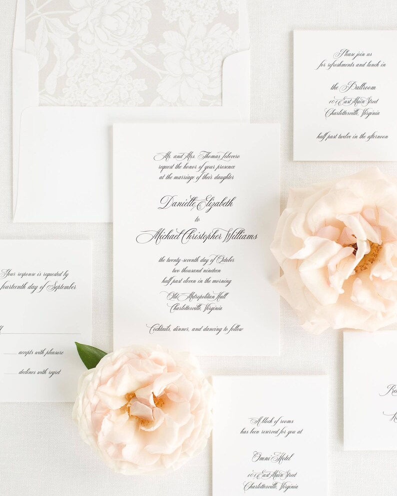 Danielle Wedding Invitations Sample - Etsy