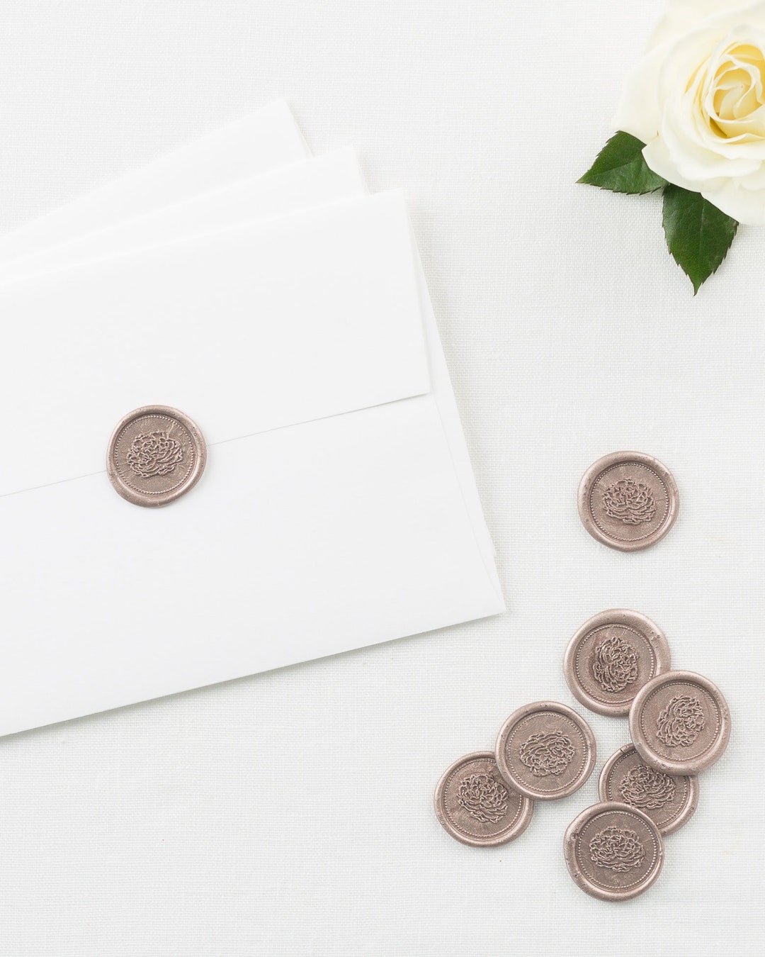 Bronze Wax Seals - Peel and Stick Seals - Seal Stickers - Rose Gold ...