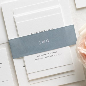 Jessica Letterpress Wedding Invitations Deposit - Etsy
