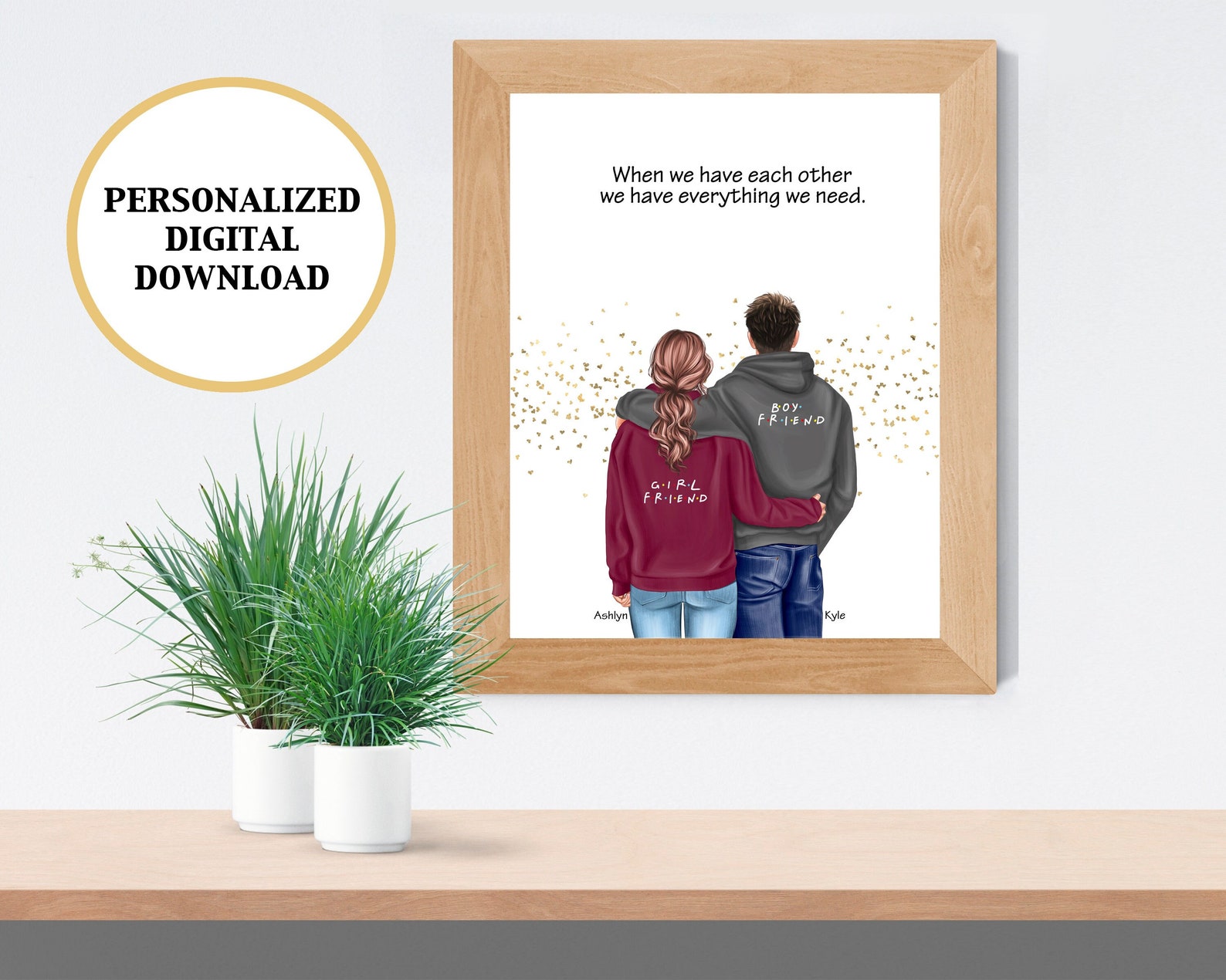 Couples Print Gift for Boyfriend Girlfriend Engagement Gift - Etsy