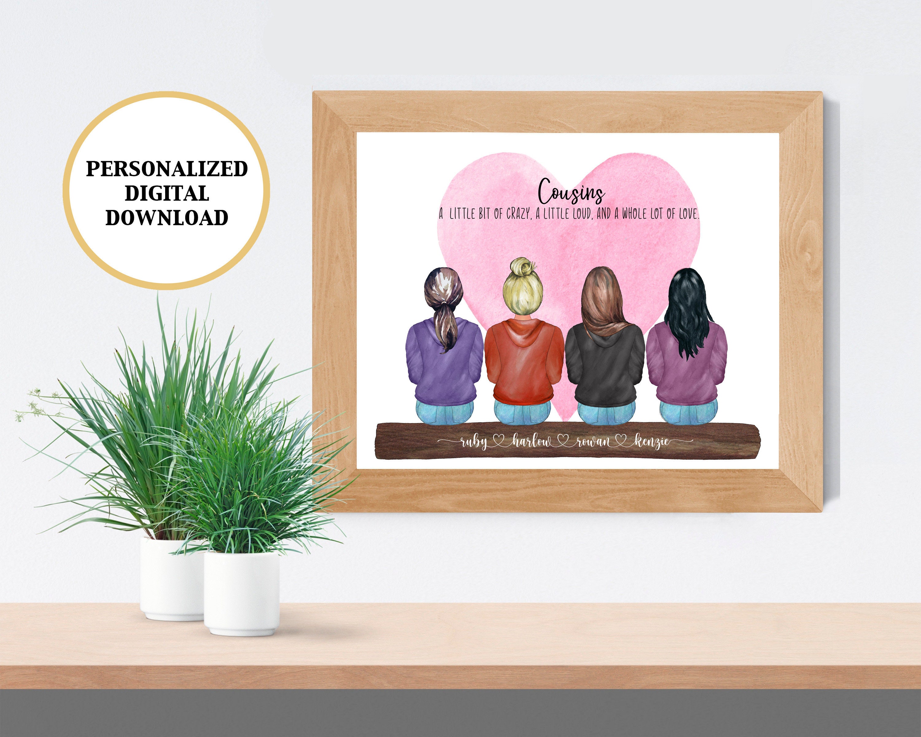 Cousin Print Custom Print for Cousins Best Friends Print - Etsy Canada