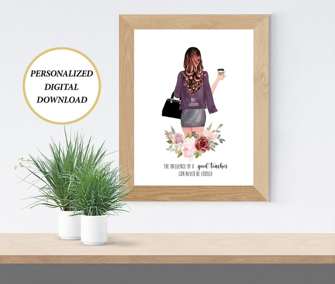 Custom Teacher Print, Personalized Print for School Teacher, Teacher ...