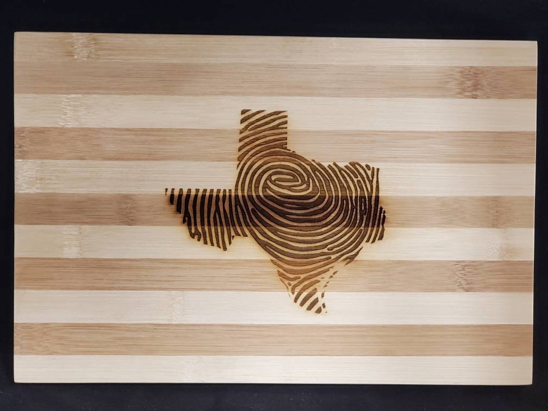 Texas Identity Fingerprint Serving /cutting Board Charcuterie - Etsy