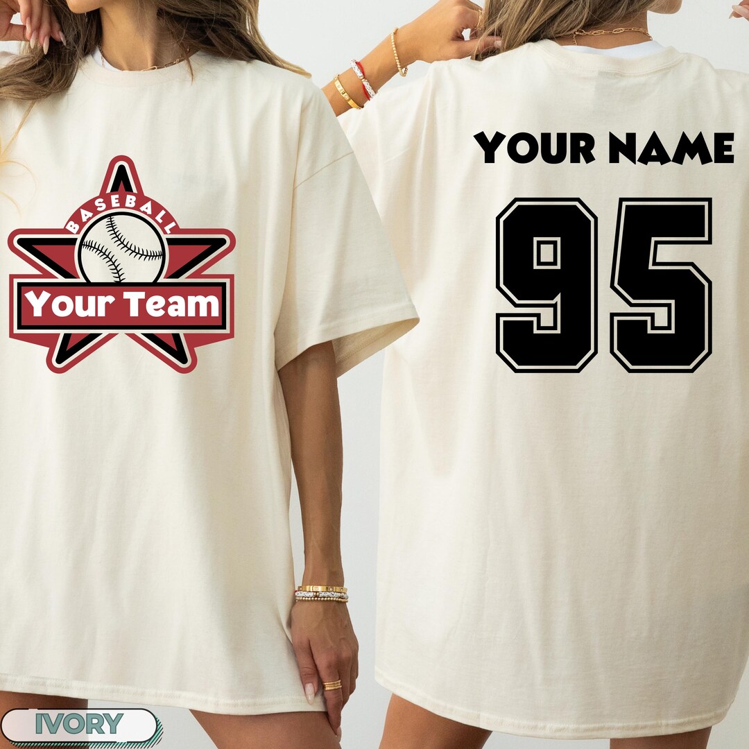 Comfort Colors®custom Baseball Shirt,personalized Baseball Tshirt,name ...