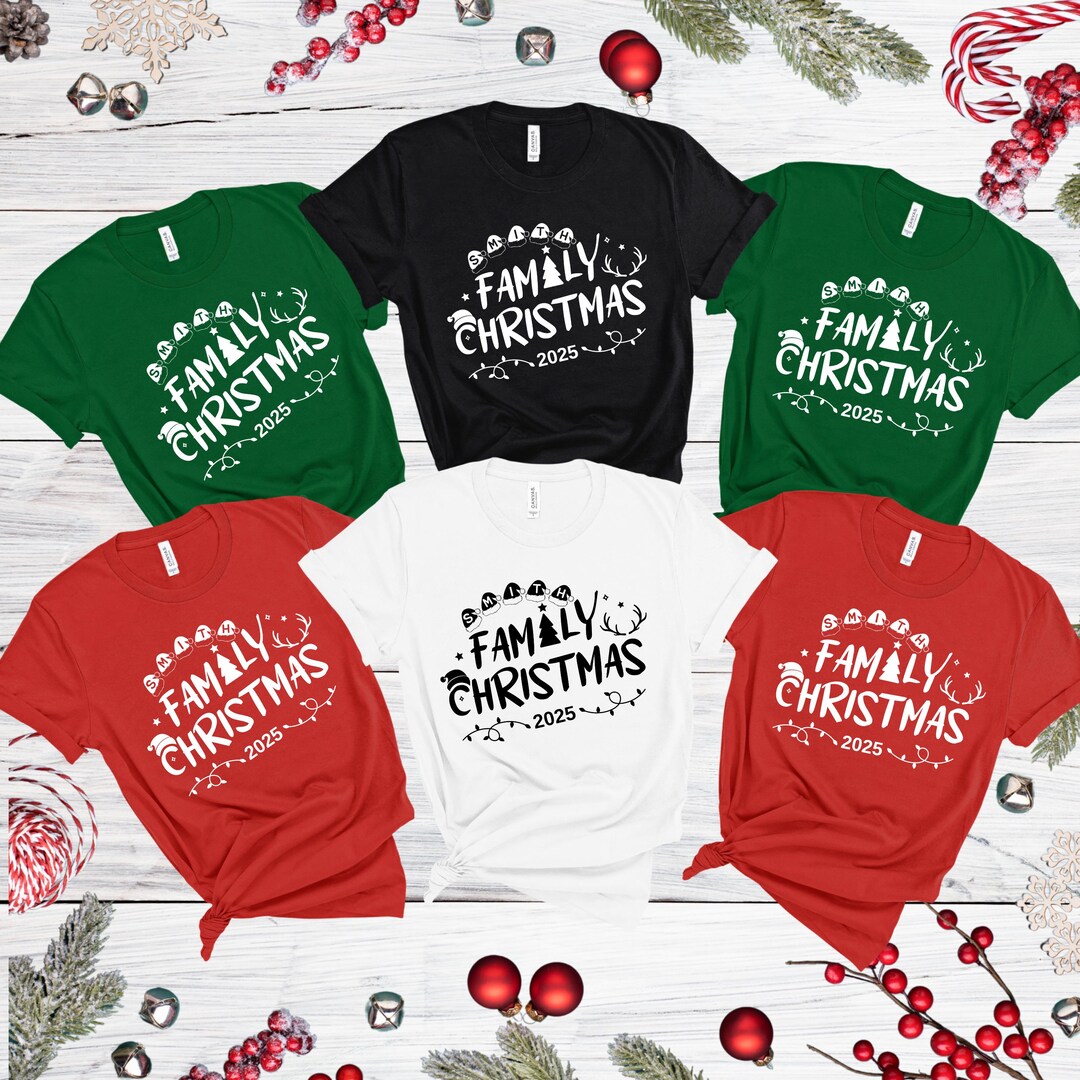 Custom Family Christmas 2025 Matching Shirts, Family Holiday Tees ...